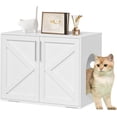 EastVita Cat Litter Box Enclosure Hidden cat Litter Box Furniture with ...