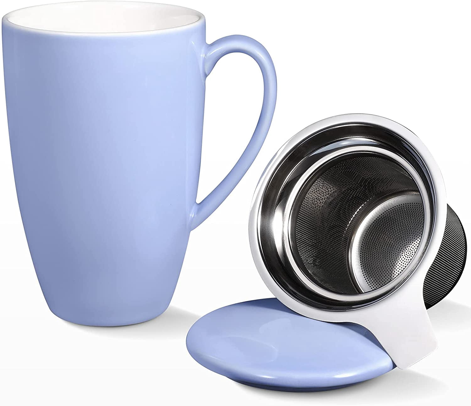 EastVita Ceramic Mug, 16oz Ceramic Color Glaze Tea Mug, Tea Mug with ...