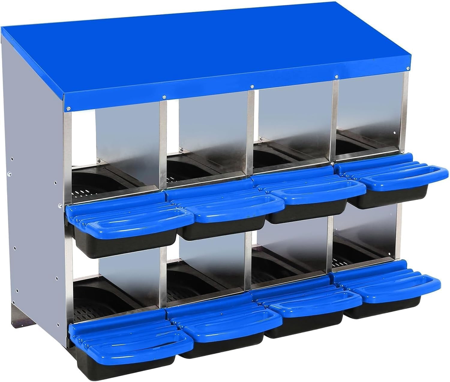 EastVita Chicken Nesting Boxes, 8-Hole Metal Nesting Boxes for Chickens ...