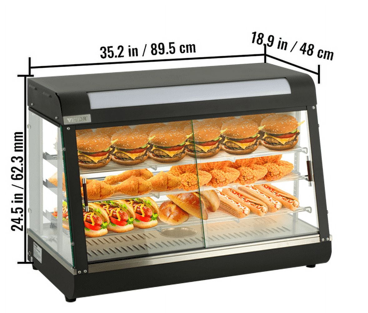 EastVita Commercial Food Warmer Display, 26" 3-Layer Pizza Warmer ...