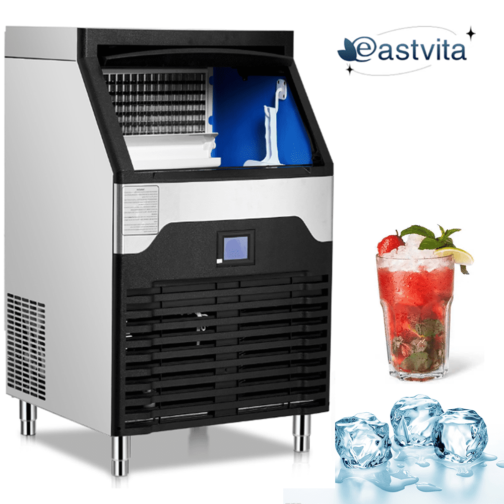 EastVita Commercial Ice Maker Machine, 260LBS/24H Stainless Steel Under ...
