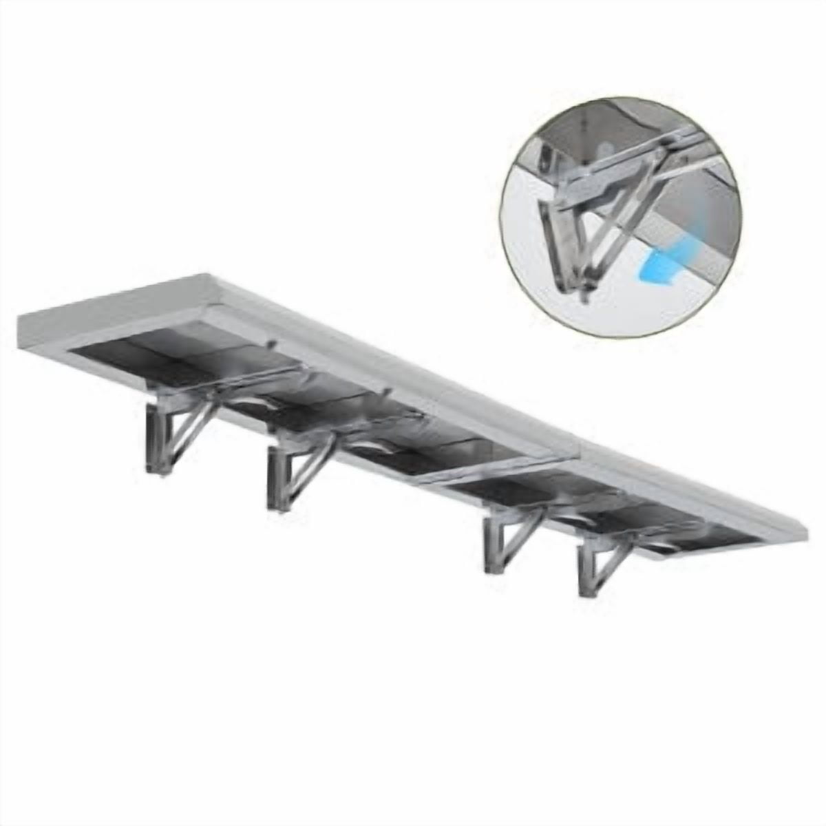 EastVita Concession Shelf 36" L x 12" W - 304 Stainless Steel Folding ...