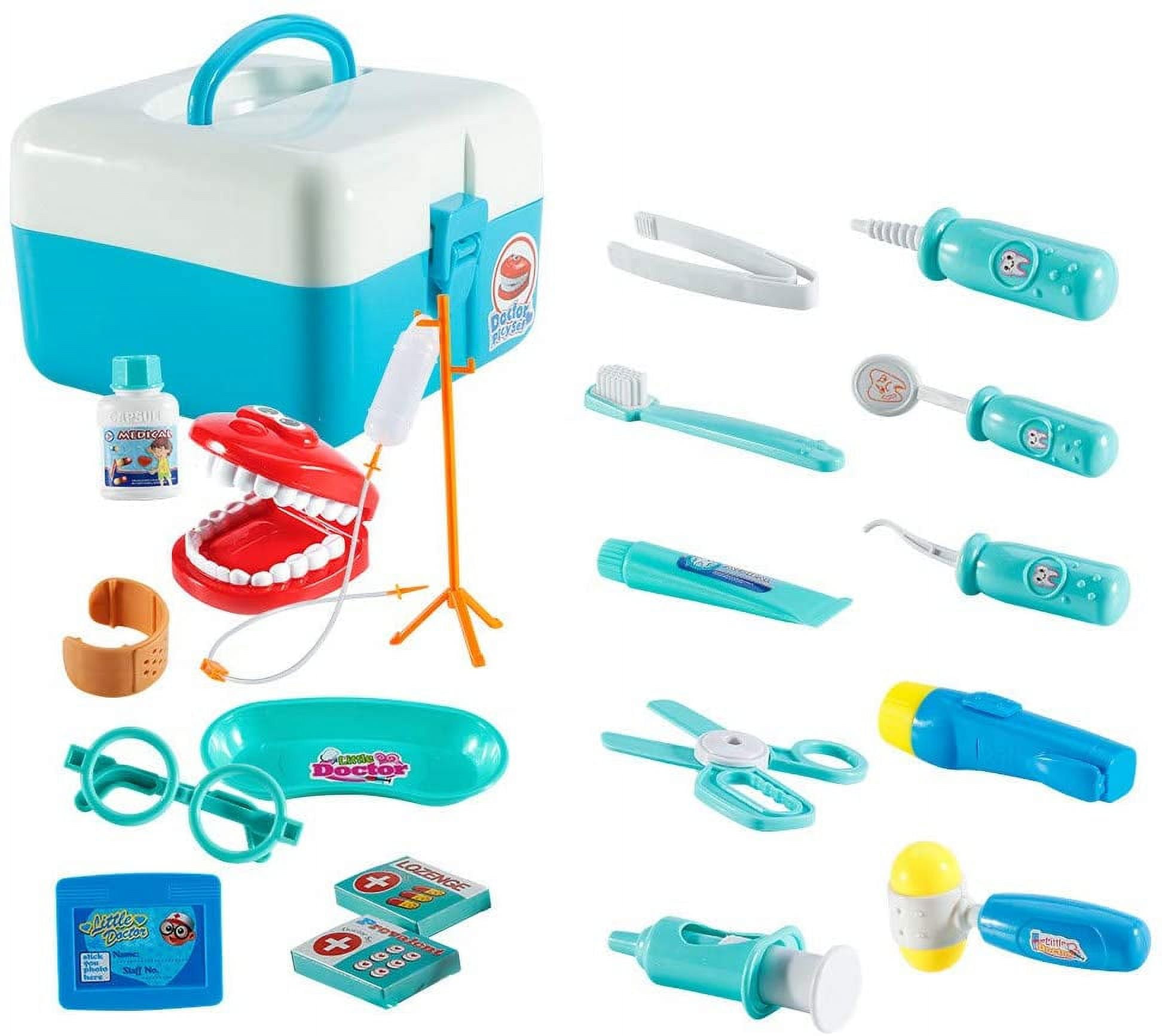 EastVita Dentist Toy Doctor Kit for Kids 20 Pcs Pretend Play Dentist ...
