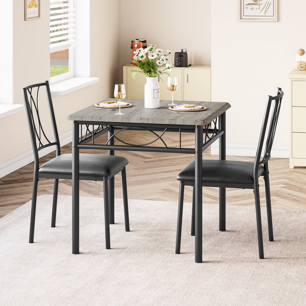 EastVita Dining Table & Chairs Kitchen Dining Room Set, Table and 2 ...