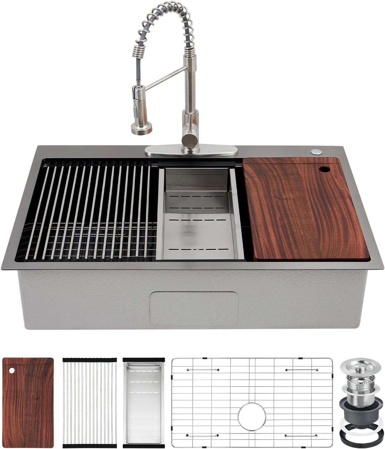 EastVita Drop In Kitchen Sink, 30x18 Inch Stainless Steel Kitchen ...