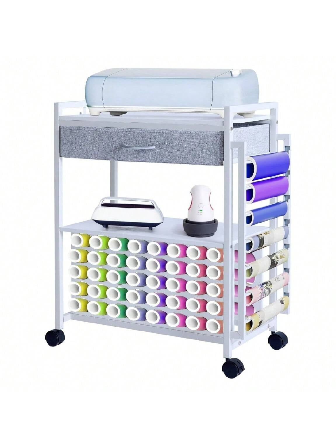 EastVita Home Craft Organizer And Storage Rolling Cart Compatible With ...