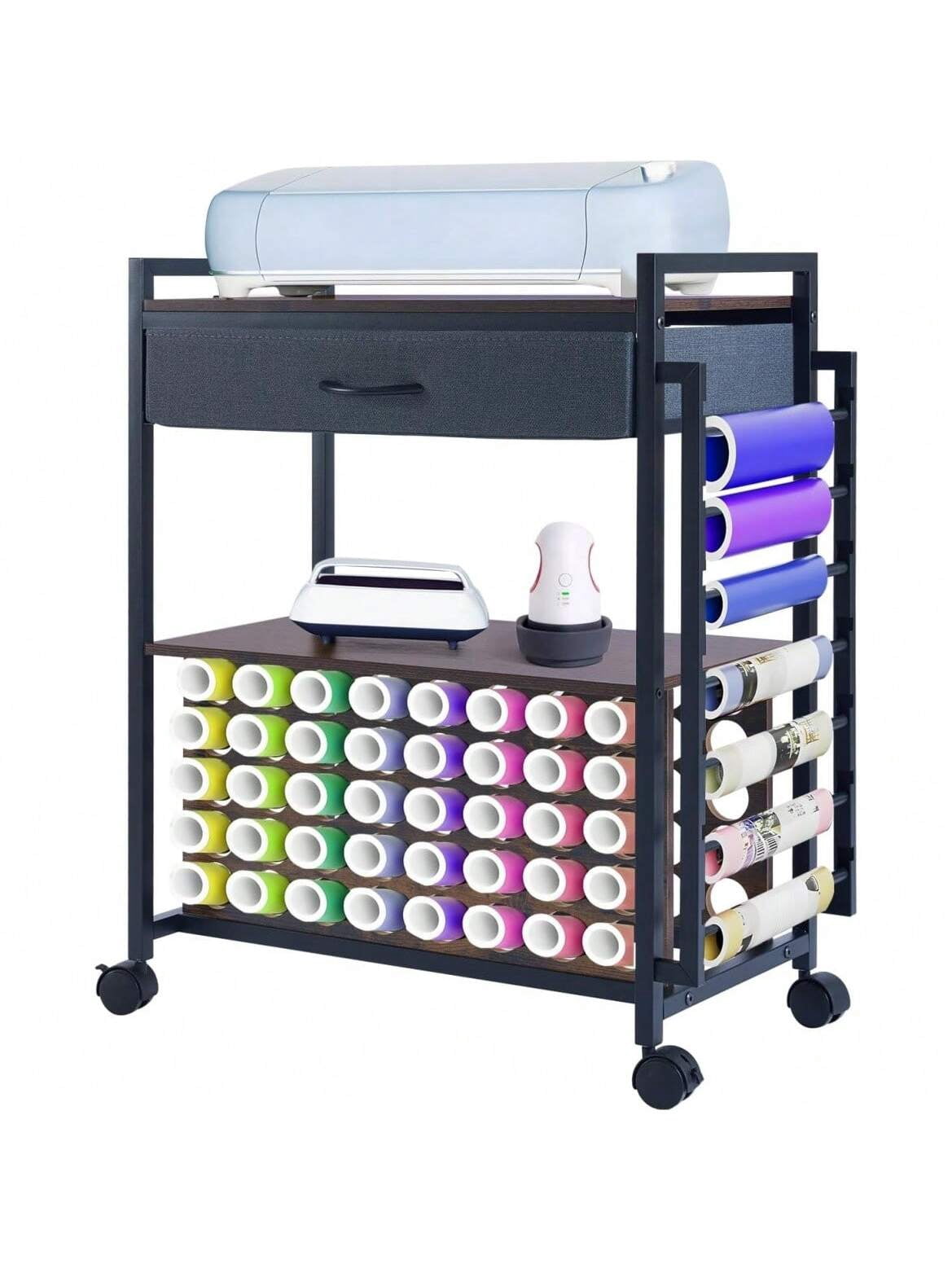 EastVita Home Craft Organizer And Storage Rolling Cart Compatible With ...