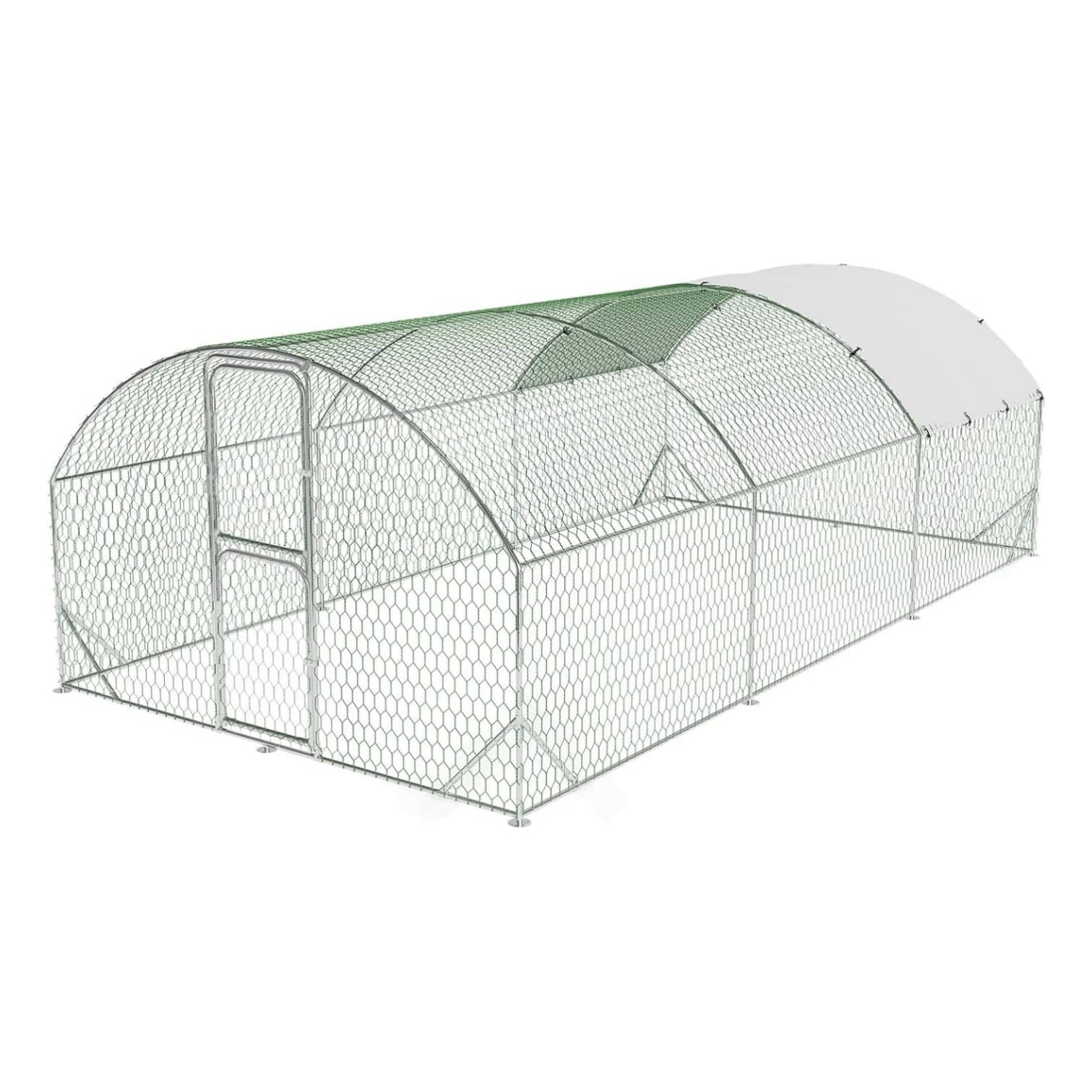 EastVita Large Metal Chicken Coop Metal Chicken Run with Reinforced ...