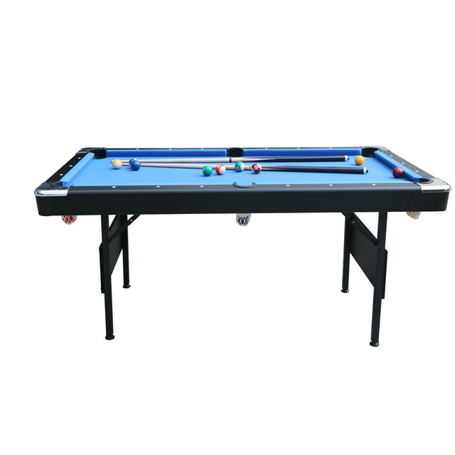 EastVita Portable Pool Table Kit with Billiard Balls Triangle Rack ...