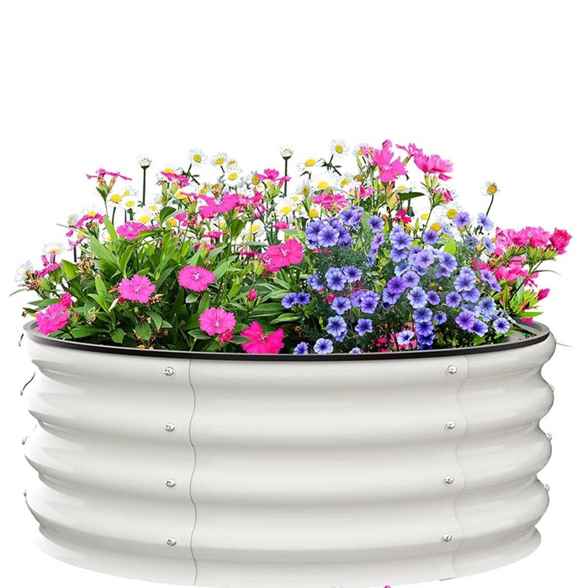 EastVita Raised Garden Beds Outdoor,2 Pack 2x2x1 FT Galvanized Raised ...