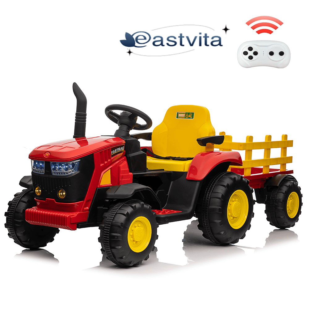 EastVita Ride on Tractor, 12 V Ride on Car Kids Electric Vehicle 35W ...