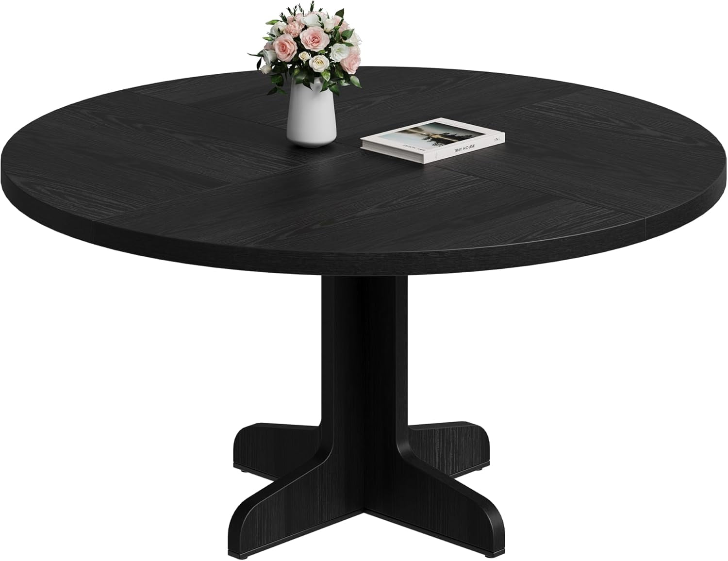 EastVita Round Dining Table for 4 47 in Rustic Kitchen Table with ...
