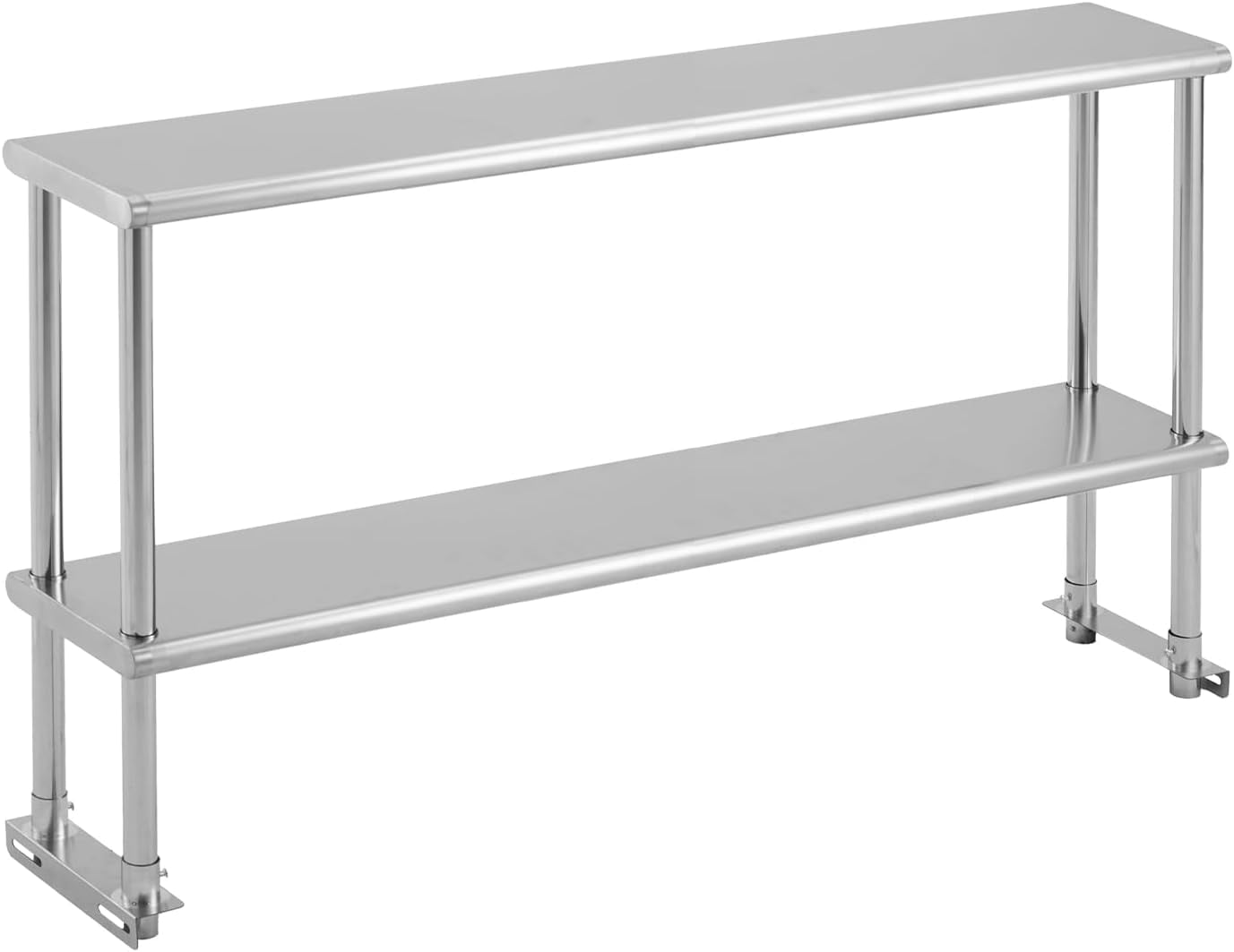 EastVita Stainless Steel Double Shelf,60 Inch Restaurant Kitchen Shelf ...