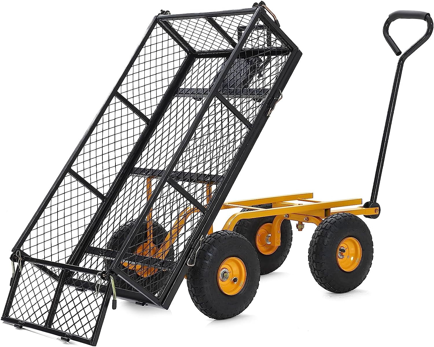 "EastVita Utility Garden Cart, 500lbs Capacity, Steel,10"" Tires ...