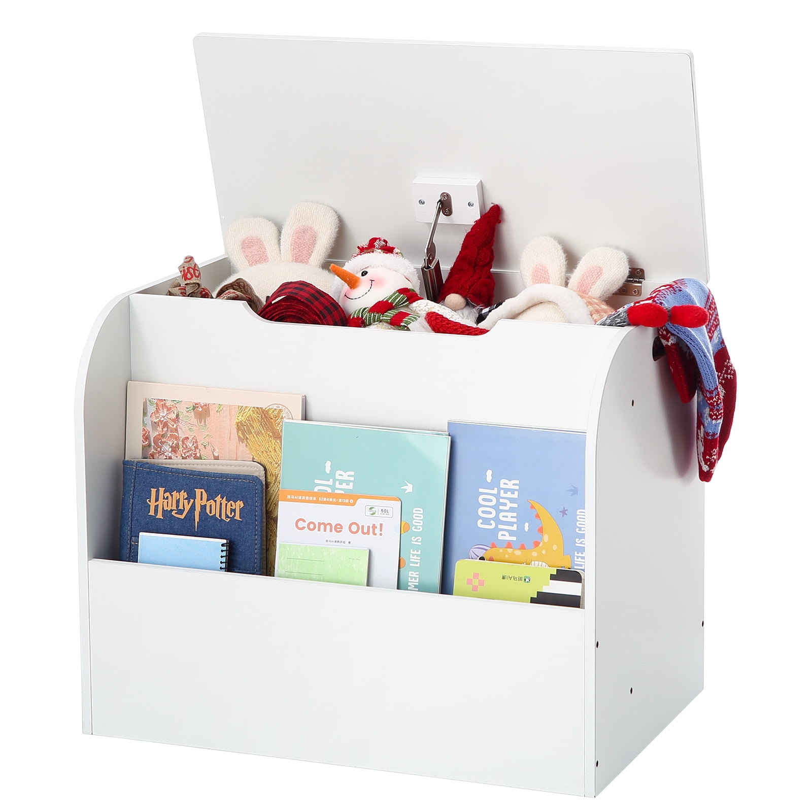 EastVita Toy Box, Kids Toy Chest & Storage Organizer with Front ...