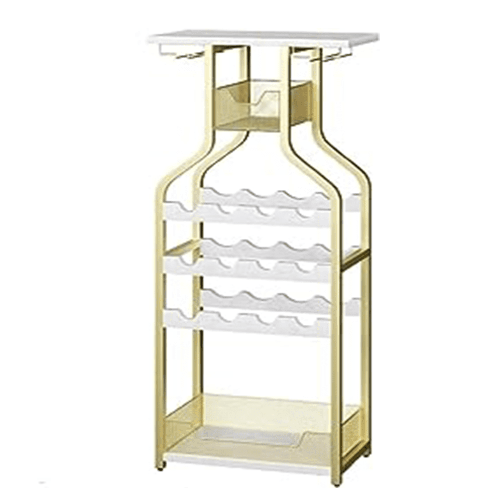 EastVita Wine Rack, Freestanding Floor Wine Storage Table Metal Wine ...