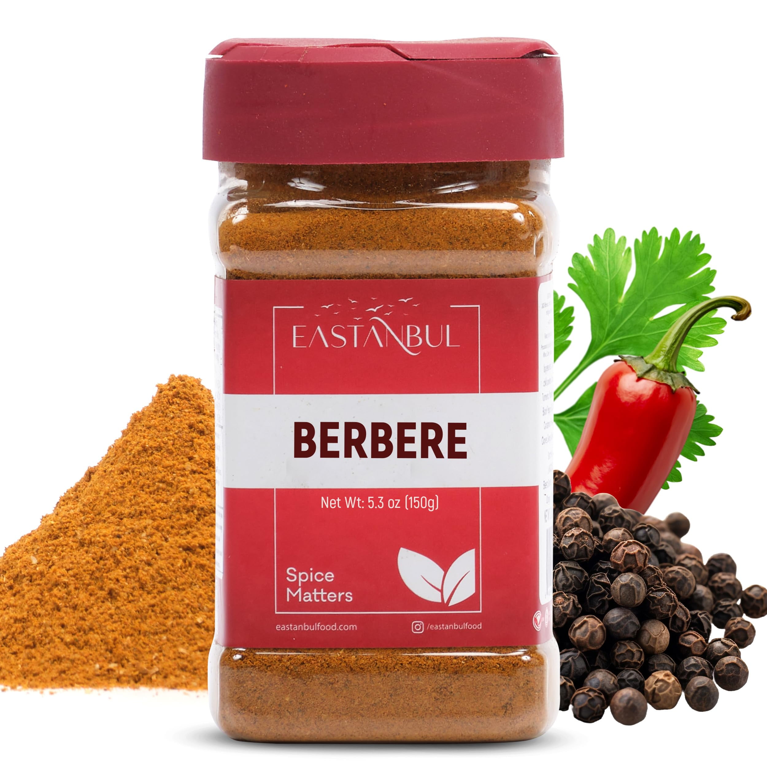 Eastanbul Berbere Spice SCH4 Blend, 5.3oz Berbere Spice Ethiopian Authentic Mix, Berbere ...