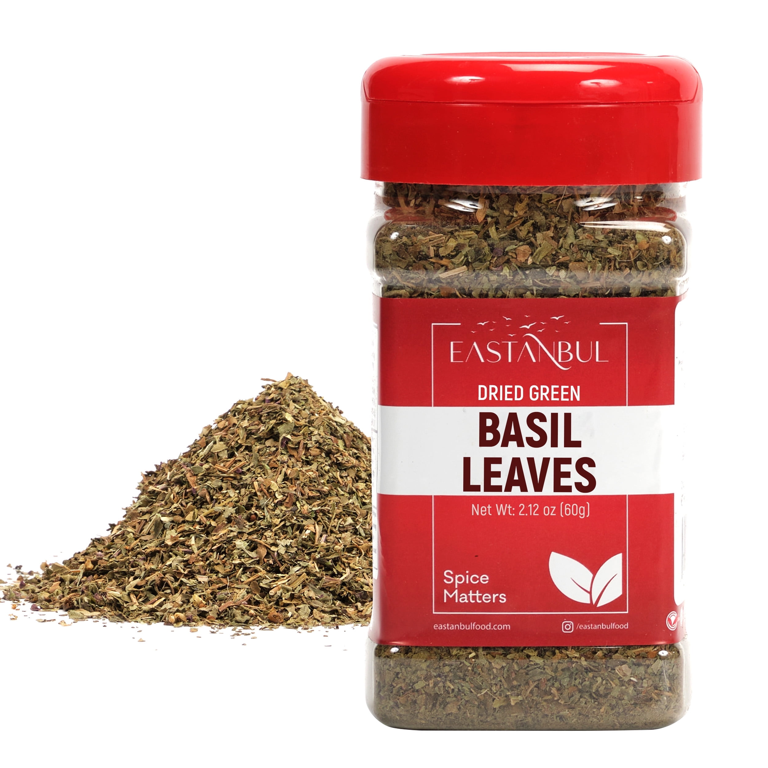 Eastanbul Dried Basil, Dried Basil Leaves, Turkish Feslegen, 2.12oz ...