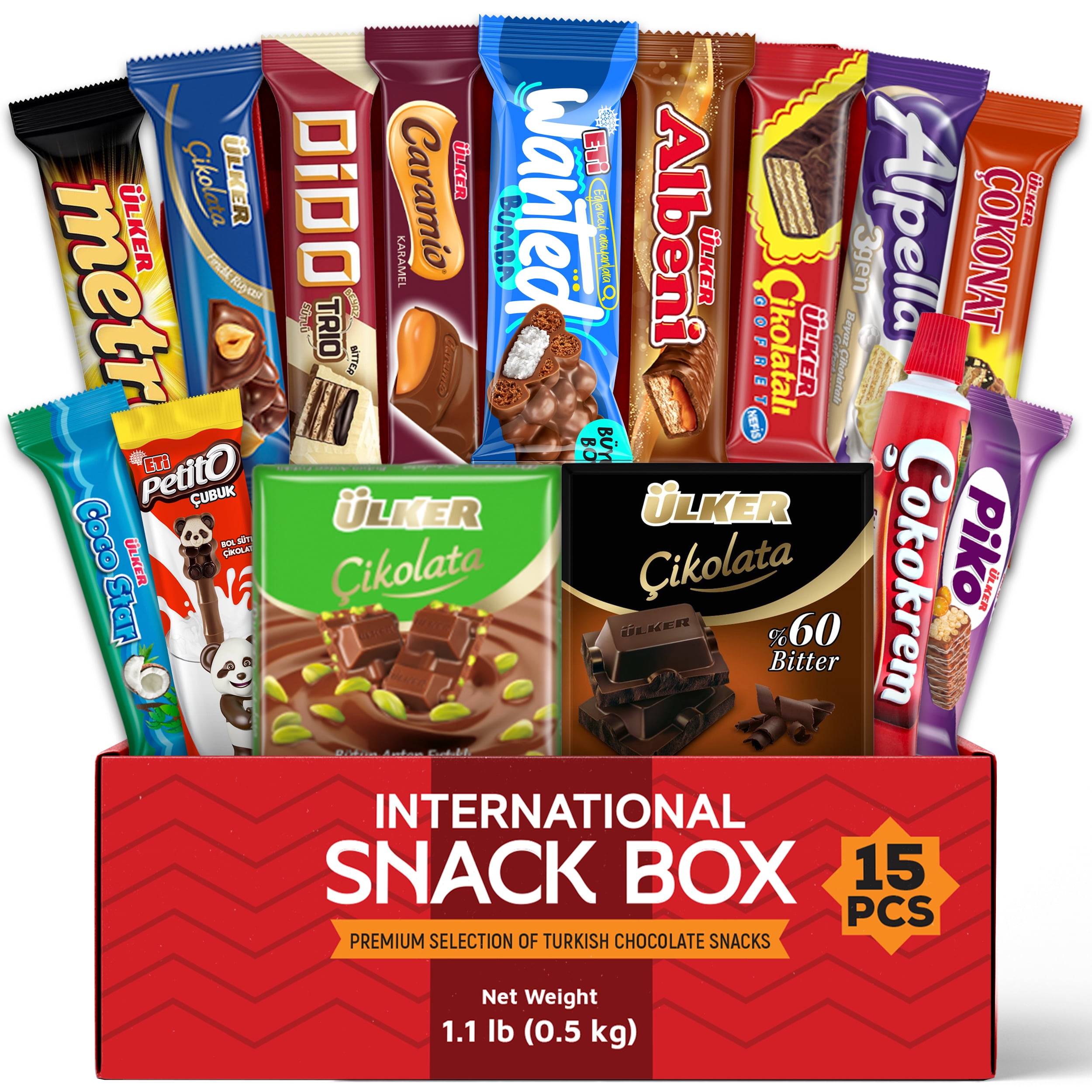 Eastanbul International Snack Box, 15 Assorted Turkish Chocolates, 1 ...