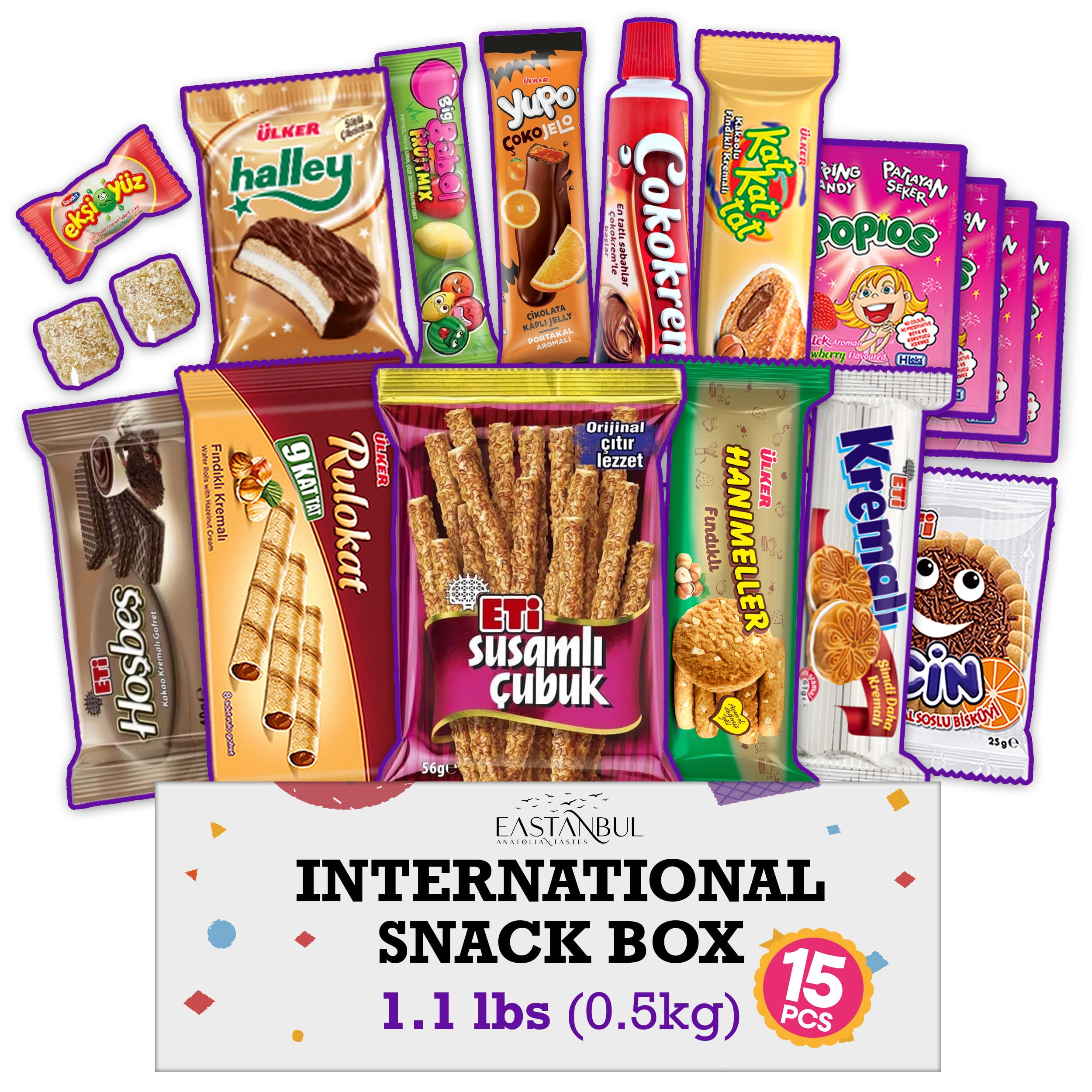 Eastanbul International Snack Box, 15 Snacks Assortment - Walmart.com