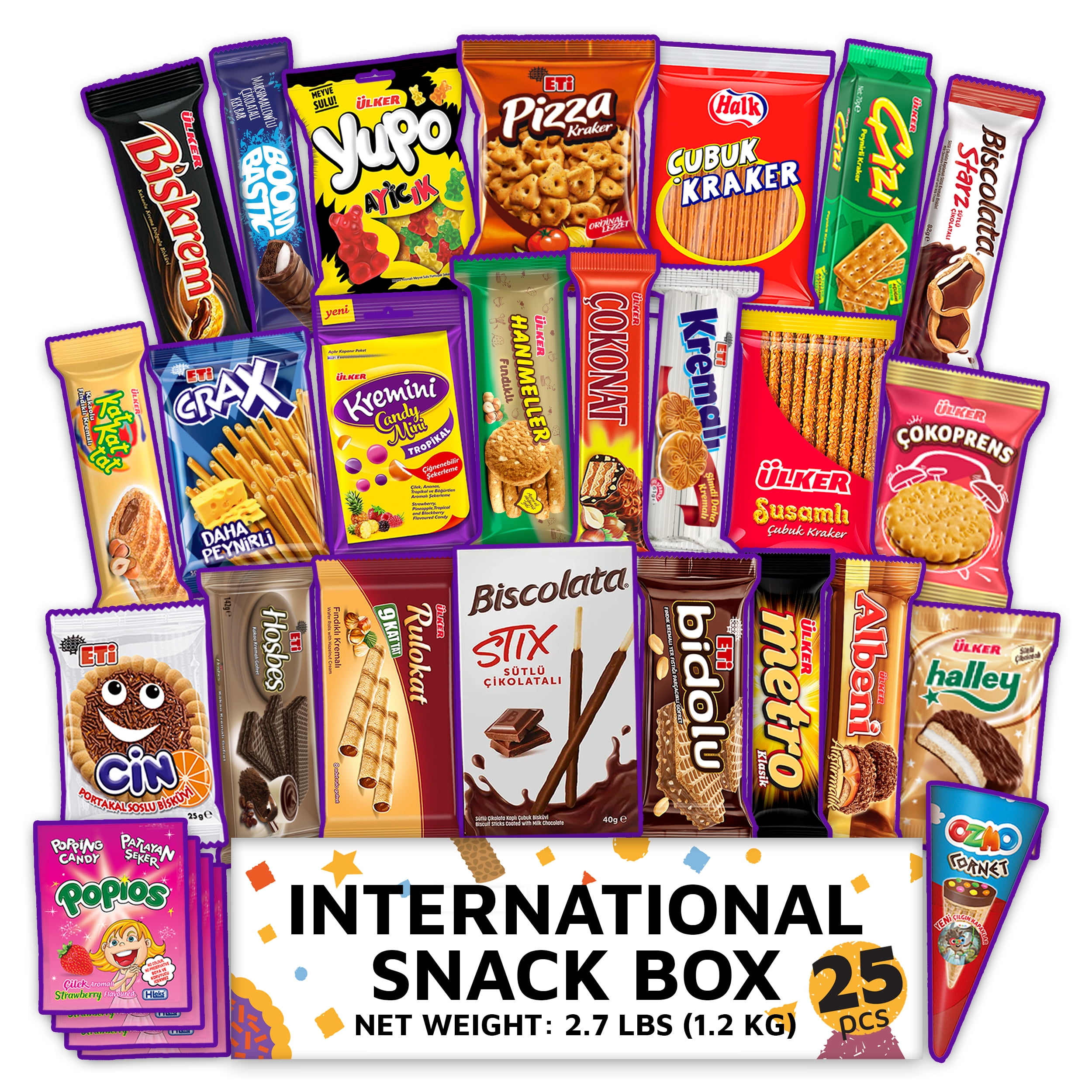 Eastanbul International Snack Box, 25 Full-Size Foreign Snack Box, 2 ...