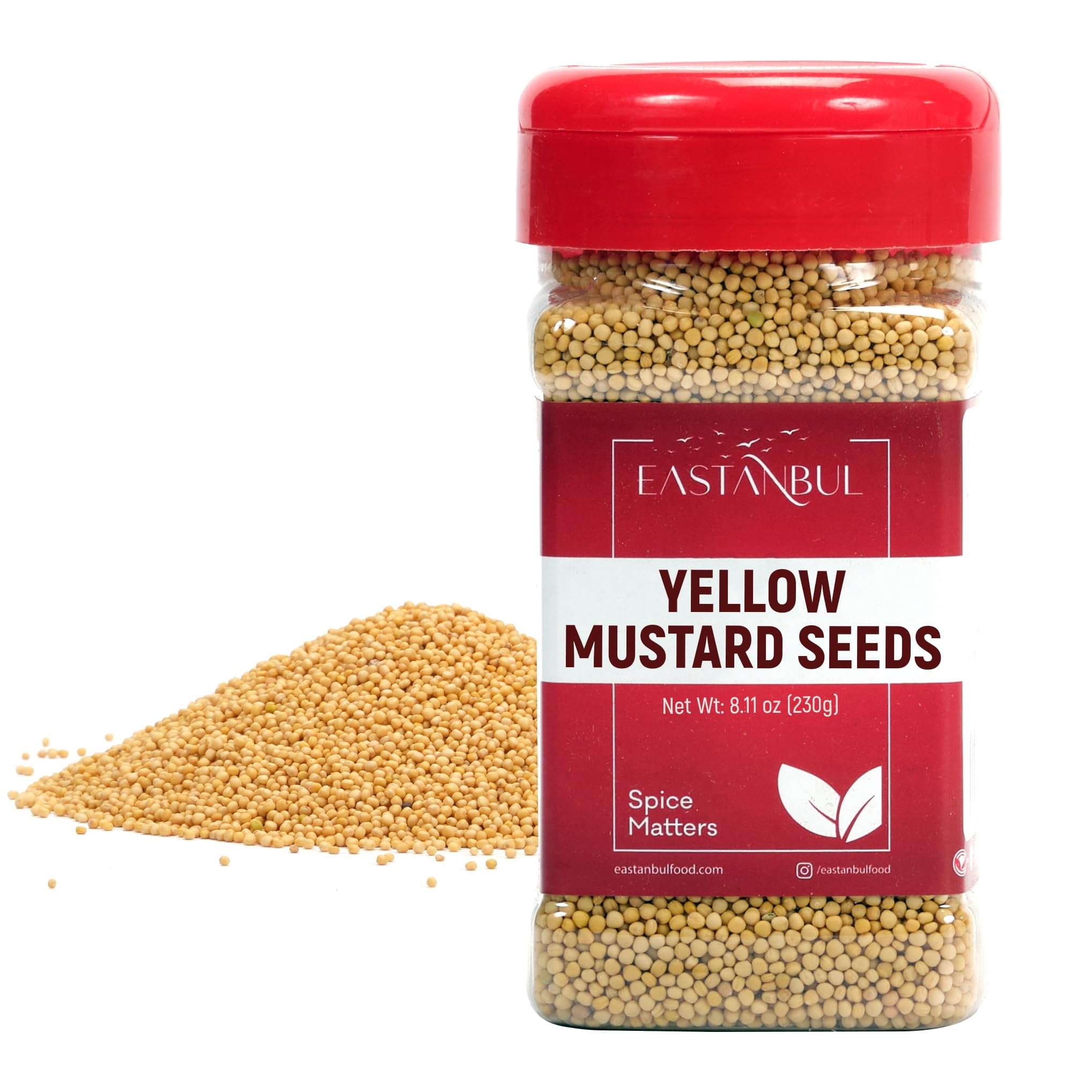 Eastanbul Mustard Seed, 8.11oz, BCF26 Yellow Mustard Seeds, Semilla de ...