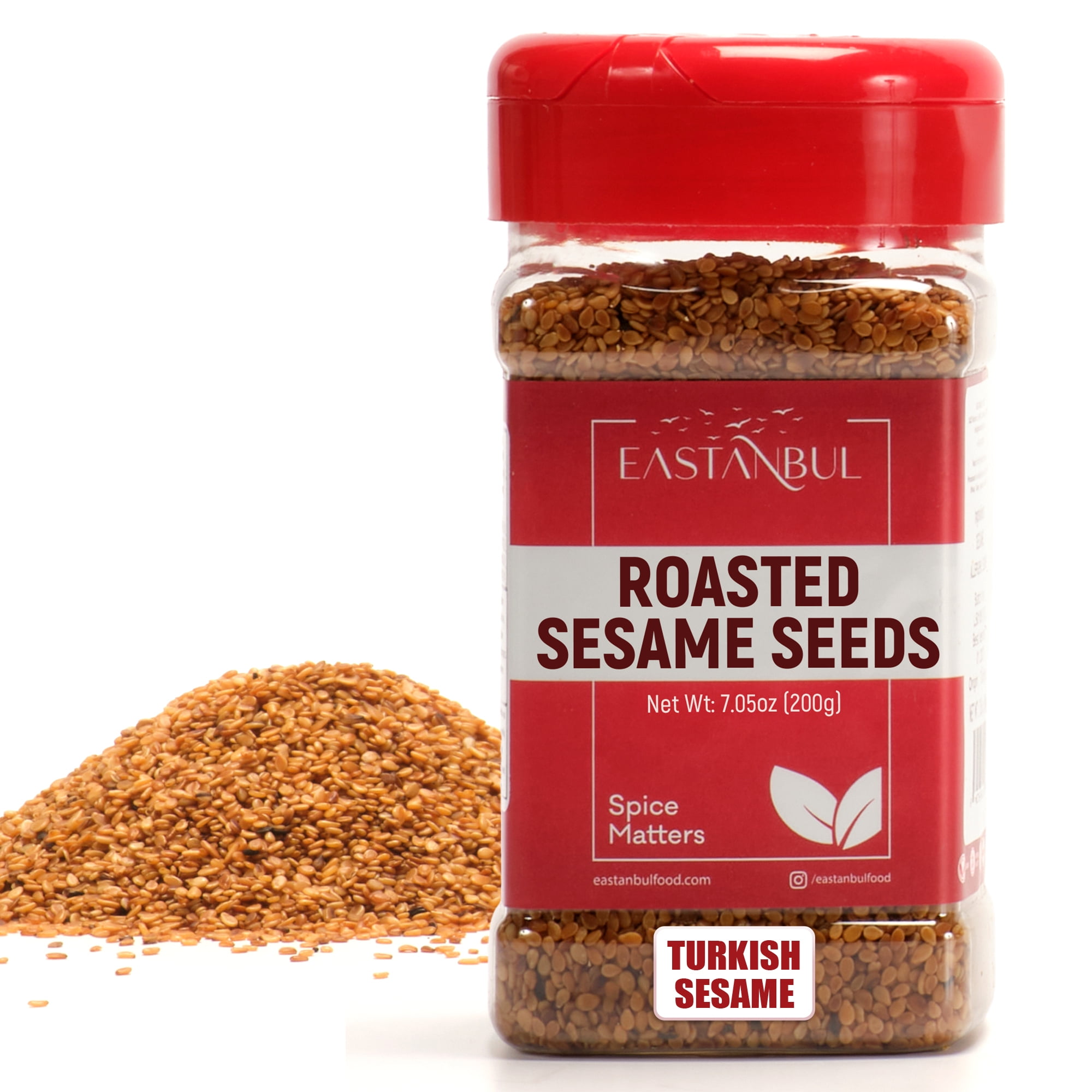 Eastanbul, Roasted Sesame Seeds, 7.05oz Toasted White Sesame Seeds ...
