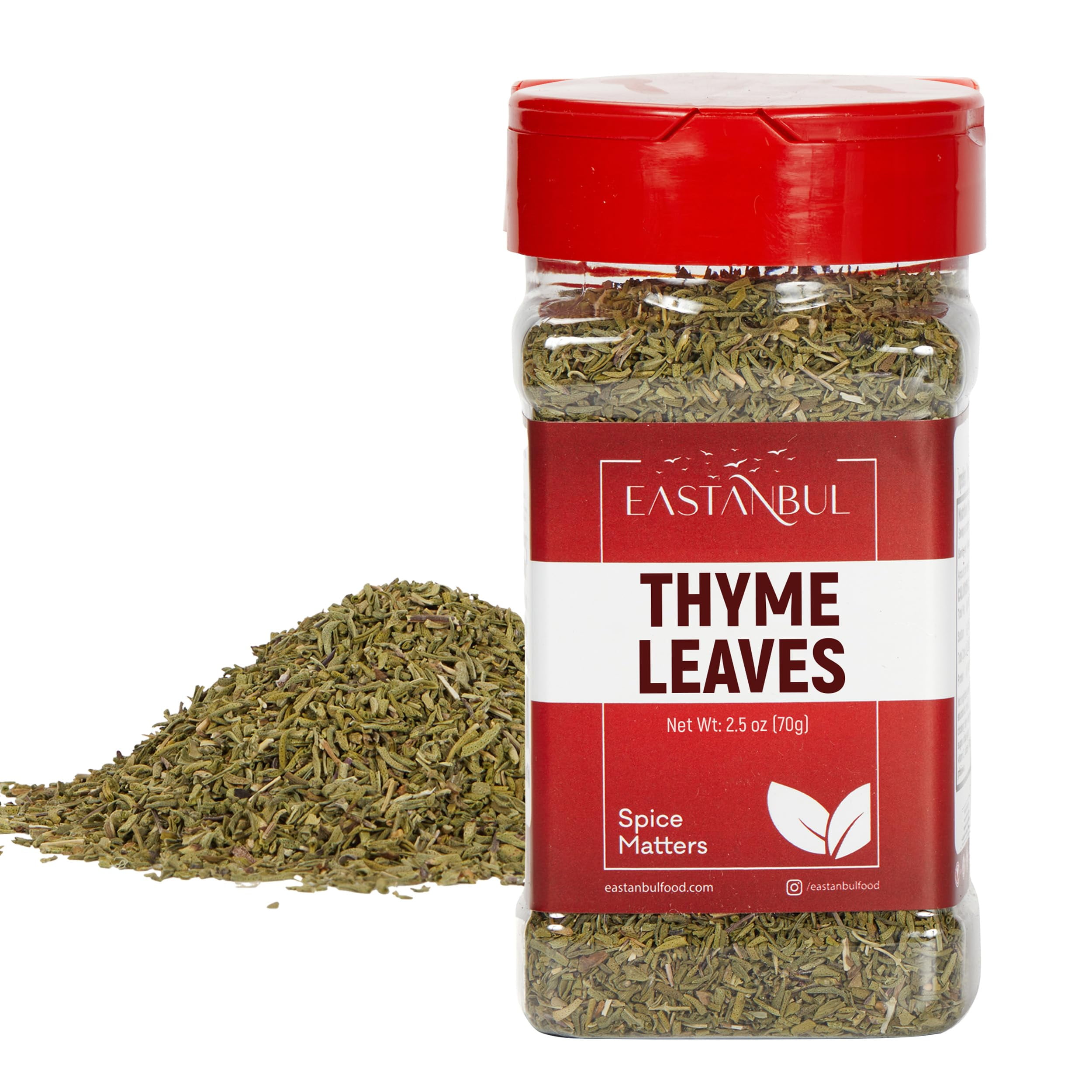 Eastanbul Thyme Leaves, 2.5oz, SAF21 Dried Thyme Herb, Dried Mediterranean Herb, Full-Flavor Dry ...