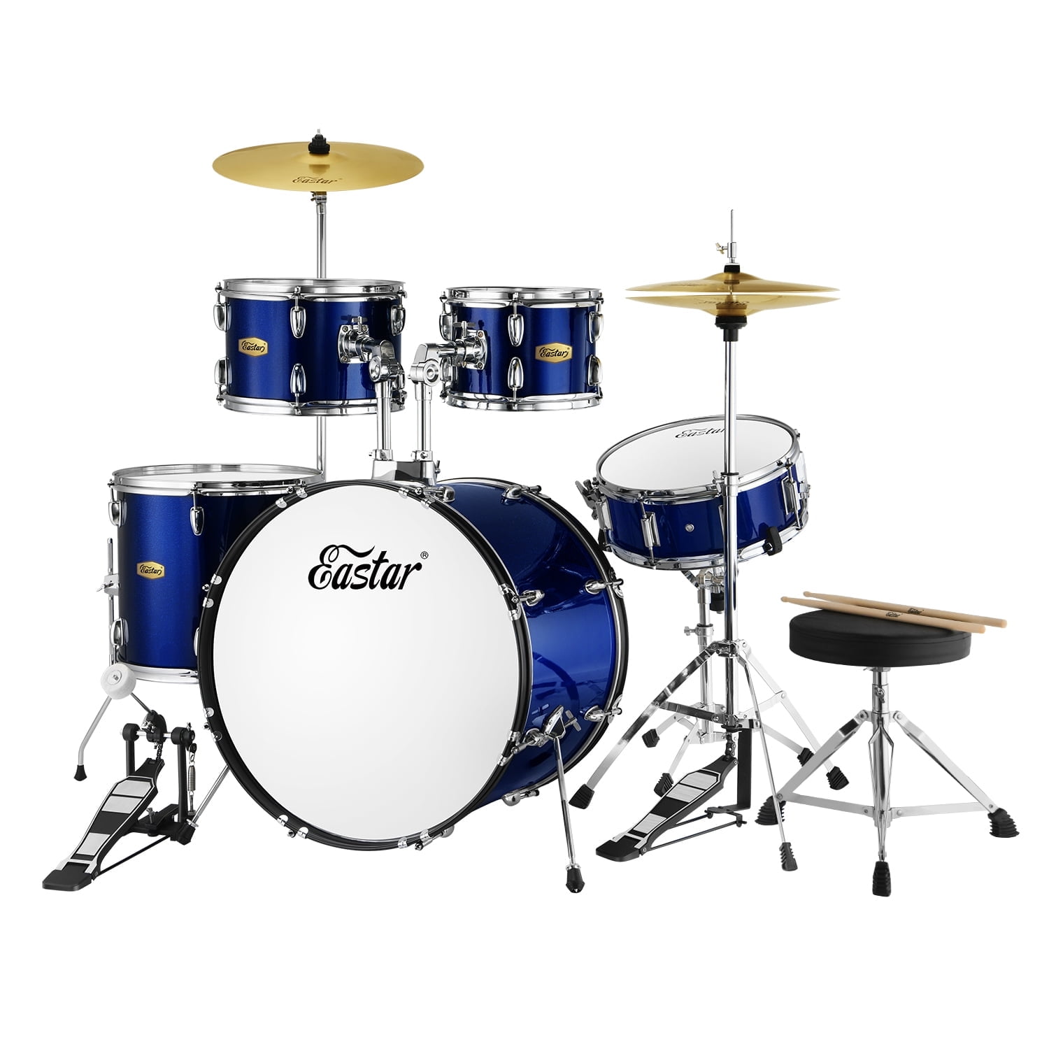 Eastar 22" 5Pcs Adult Size Drum Set for Beginner Starter Complete ...