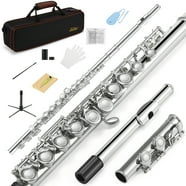 Stagg Flute with B-Foot Joint, Open Holes, In-Line G and French Style ...