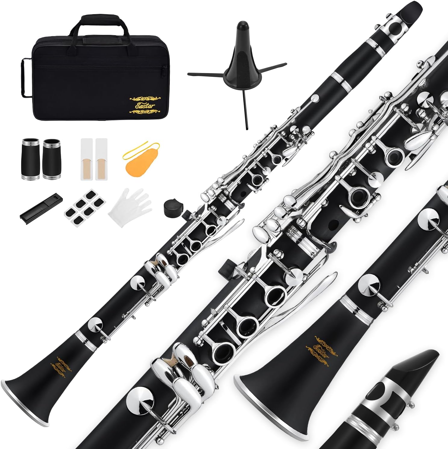 Click N' Play Clarinet with 8 Colored Keys, Metallic Silver - Walmart.com