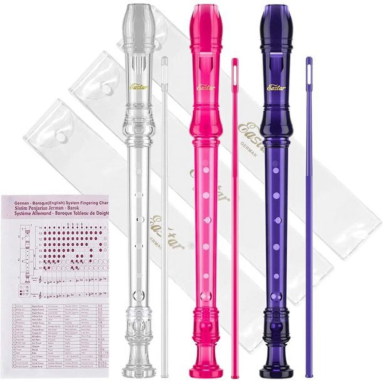 Eastar Soprano Recorder Baroque German Style for Beginners C Key 3 ...
