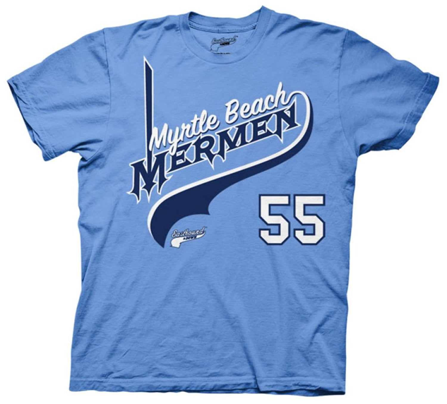 Eastbound & Down Myrtle Beach Mermen Logo 55 Carolina Blue T-shirt ...