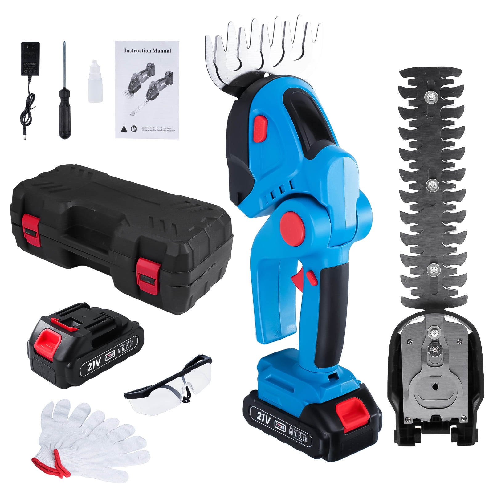 Eastbuy 22cm 21V Battery Powered Power Hedge Trimmers, Lightweight ...