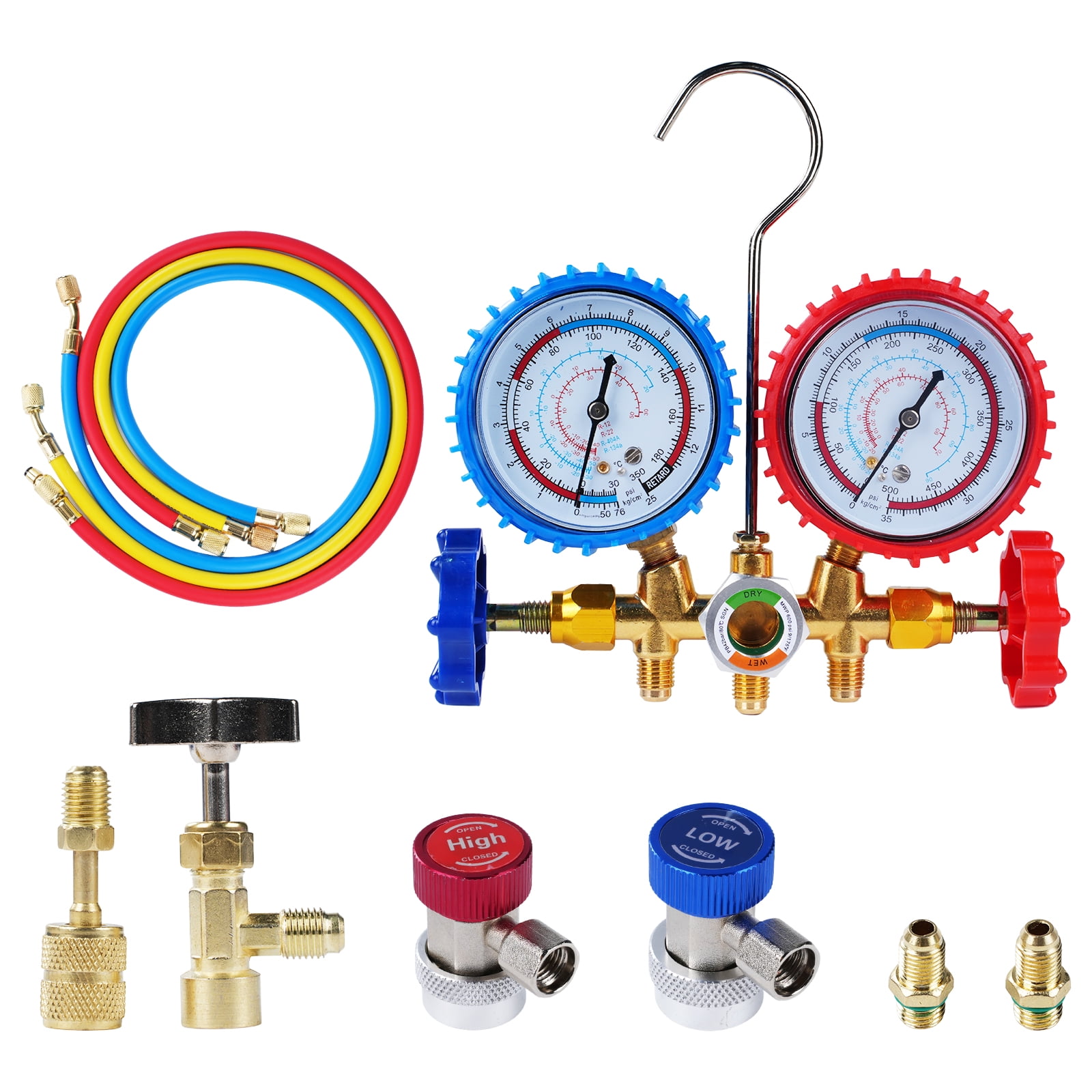 Eastbuy High-Precision Refrigerant Manifold Gauge Set for R134A R12 R22 ...
