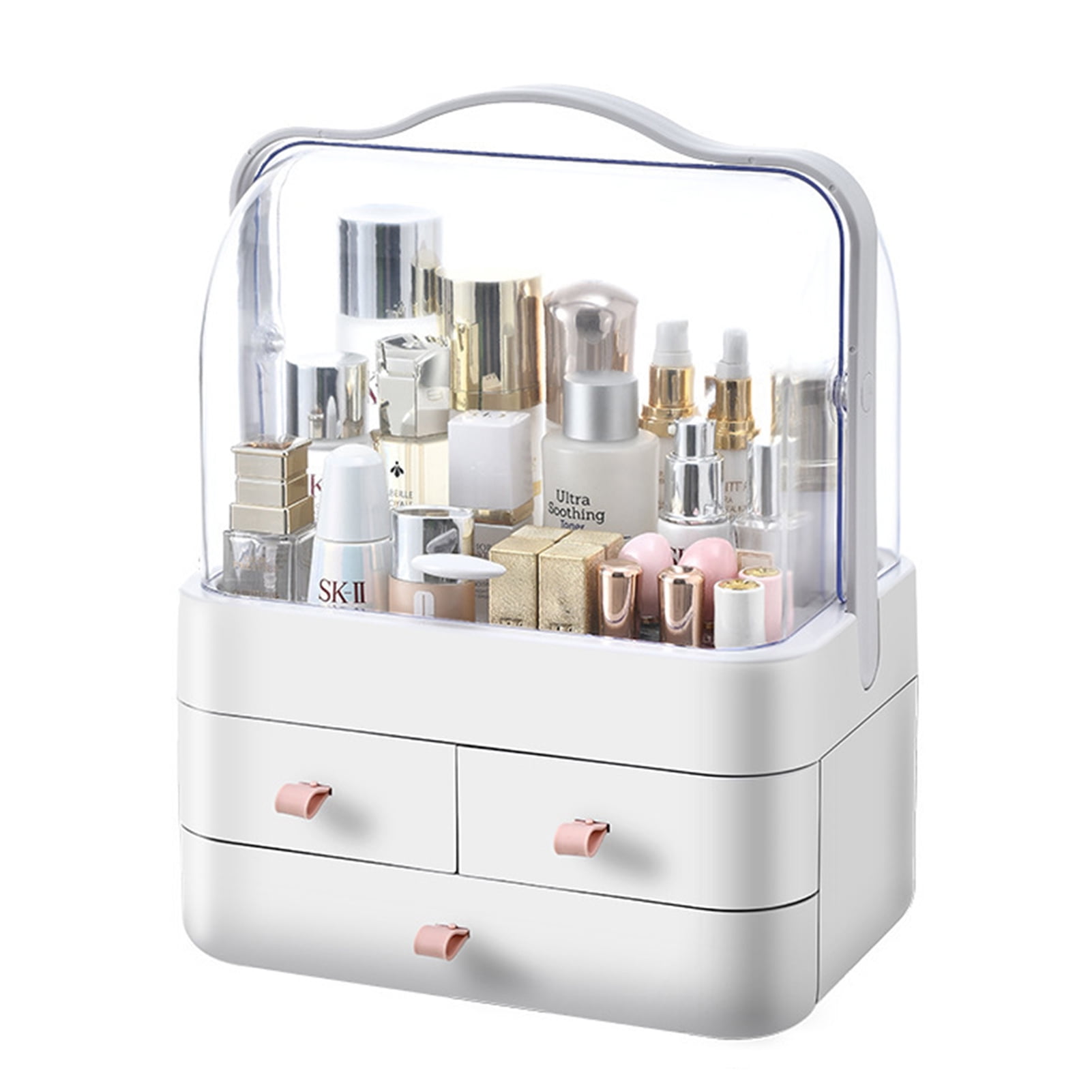 Eastbuy Plastic Cosmetic Organizer, Large Capacity Dustproof Desktop ...