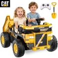 Eastdoll 24V Powered Ride on Dump Truck, Caterpillar Licensed 2 Seater ...