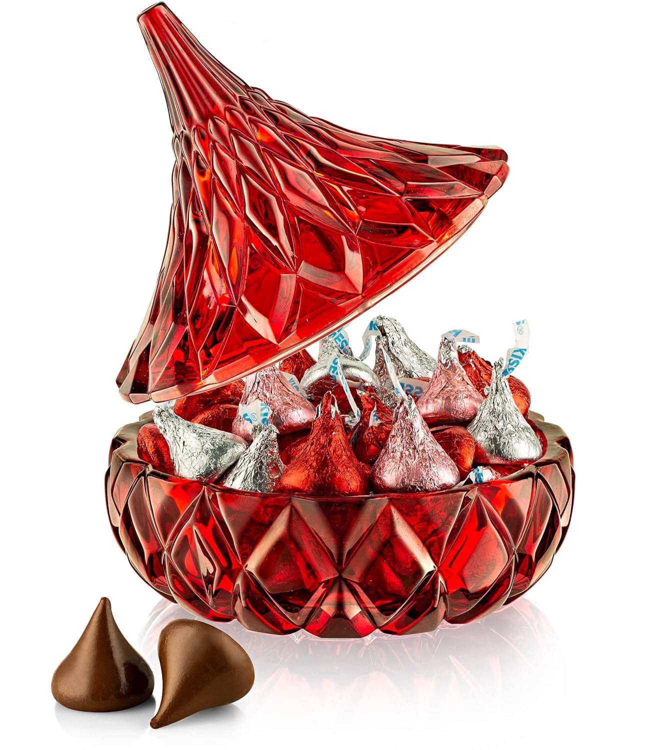 Easter - 1 Pounds with Red Crystal s Kiss Candy Dish - Individually ...