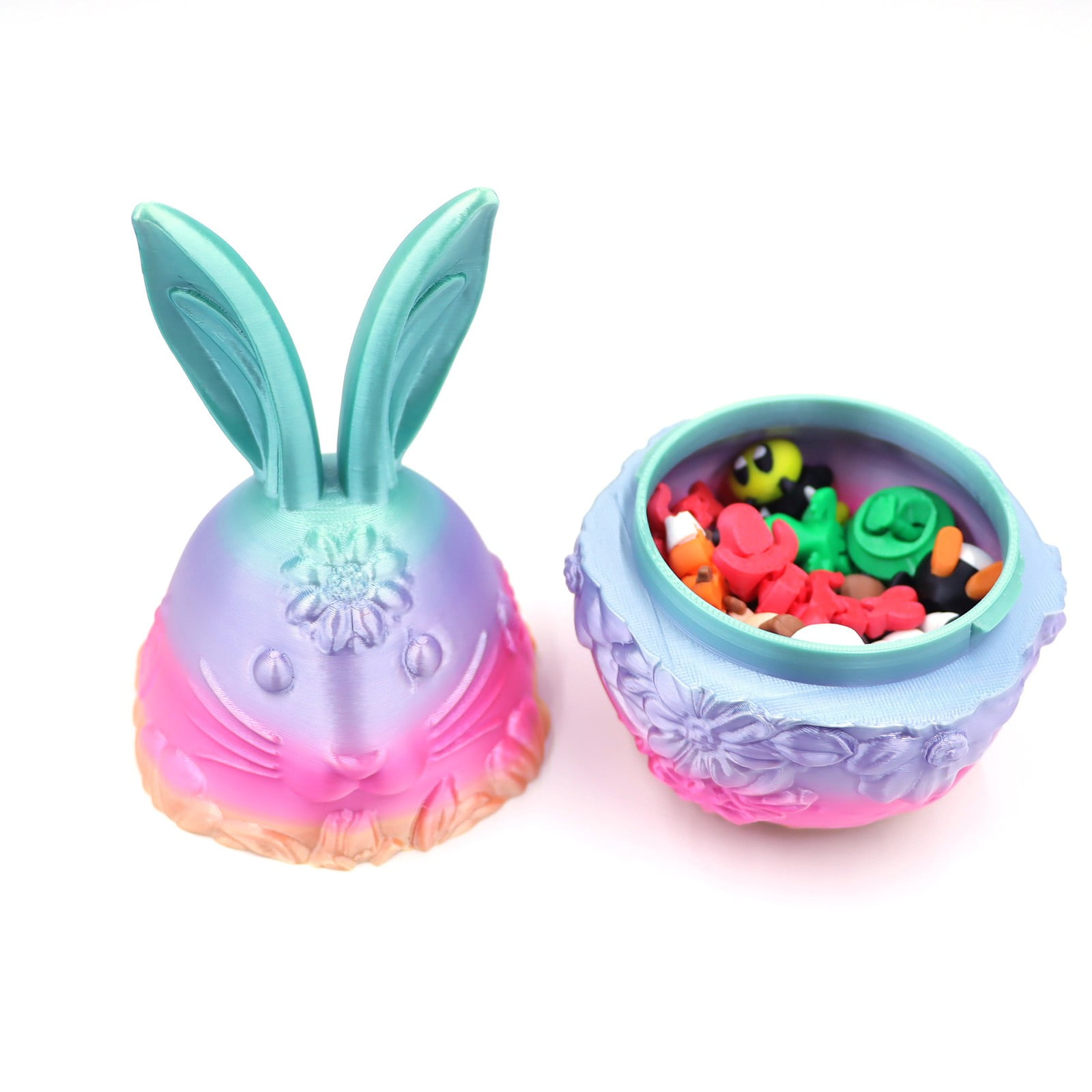 Easter 3D Printed Easter Eggs with Aniamls Inside, 7in Bunny Egg Easter ...