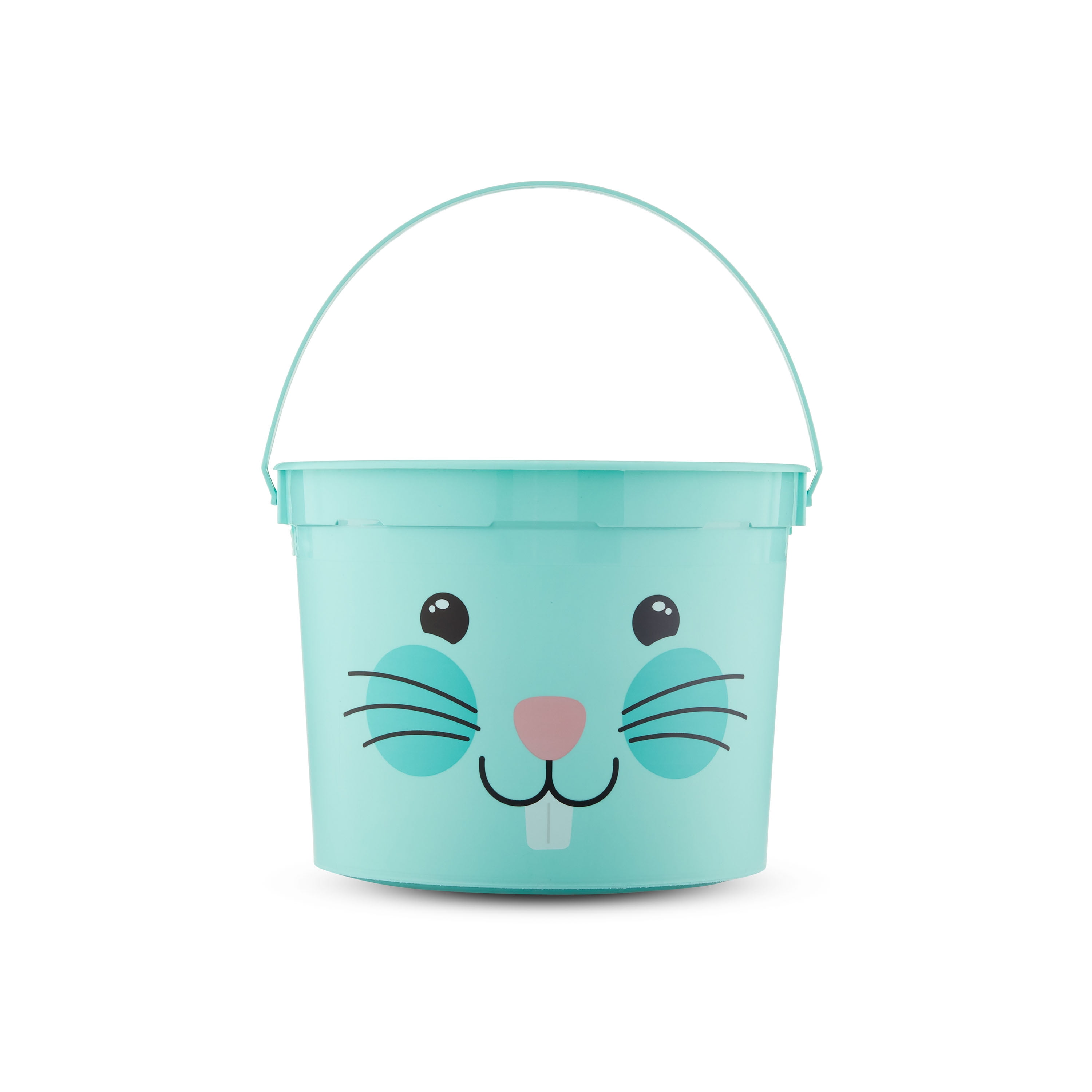 Easter Teal Bunny Face Plastic Bucket, 5 qt, by Way To Celebrate ...