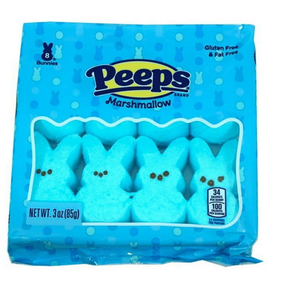 Easter 8 Count Blue Bunny Peeps, 3 oz Marshmallow Treats - Walmart.com