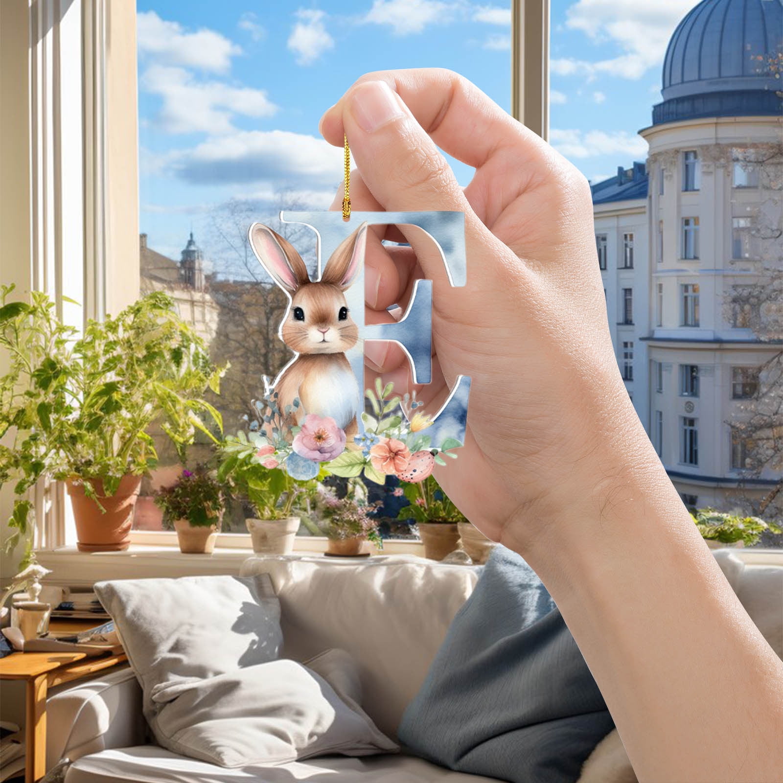 Easter Acrylic Alphabet Letter Pendant Set For Home Decoration ...