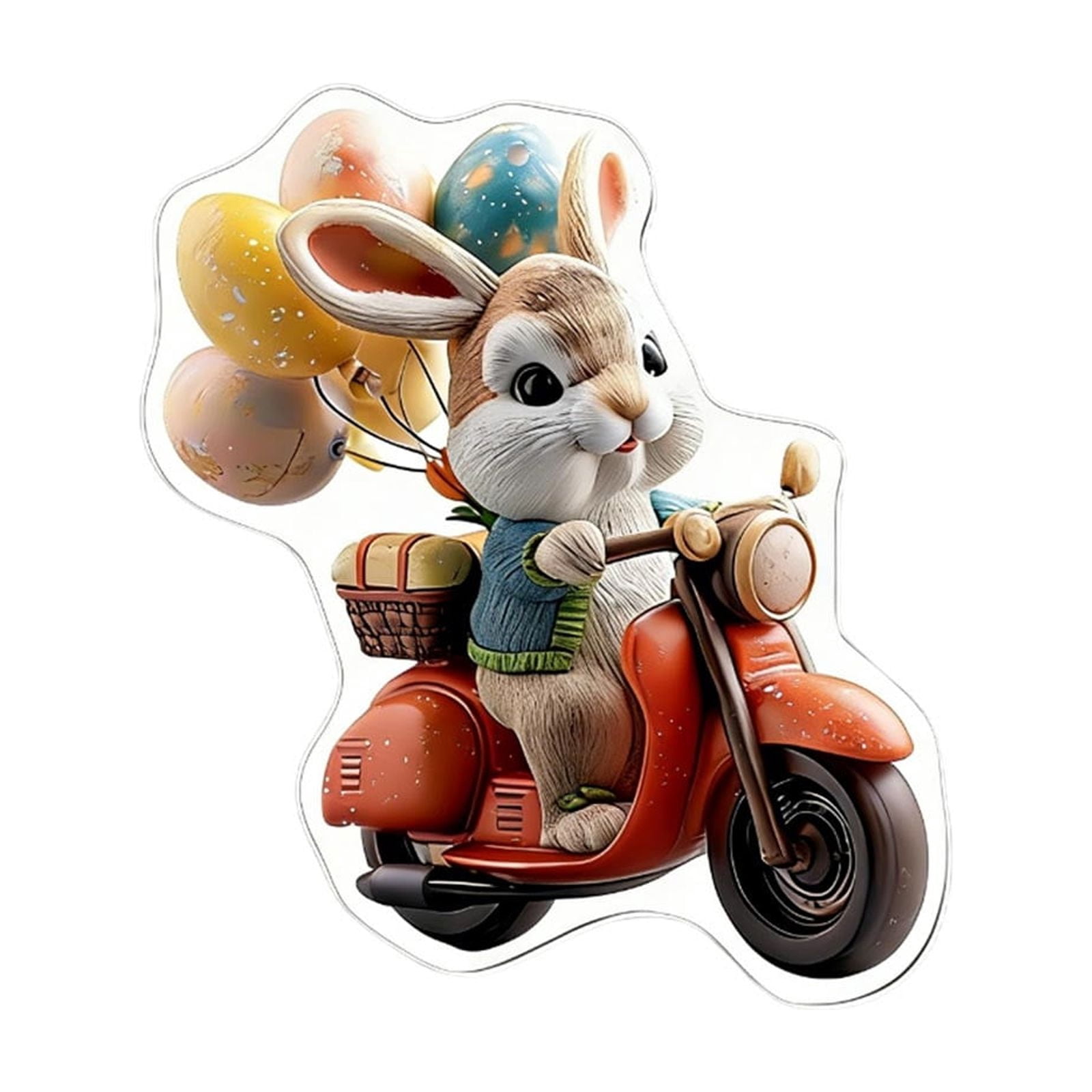 Easter Acrylic Bunny Hanging Ornament - 8cm Multicolor Small Creative ...