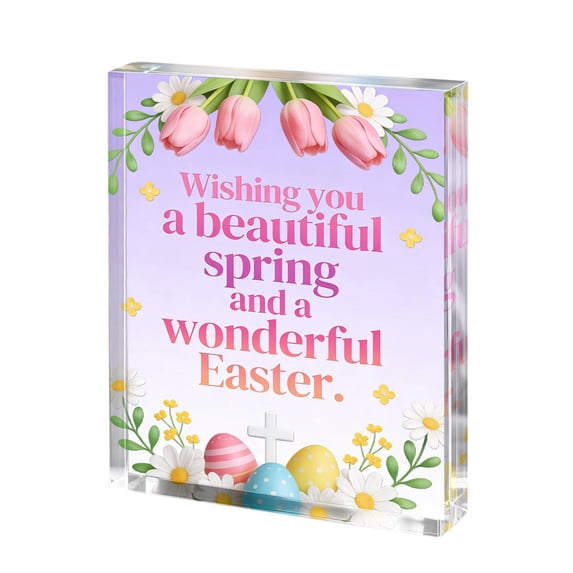 Easter Acrylic Desk Ornament for Kids, Spring Home Decor, Child- Mini ...