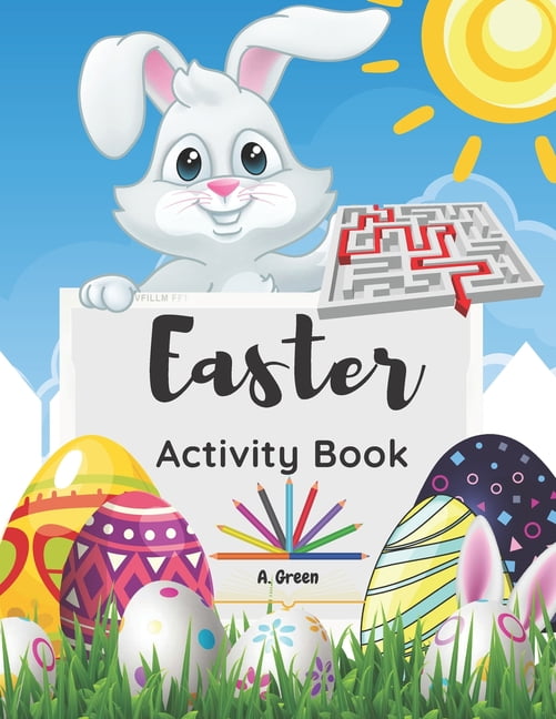 Easter Activity Book: Cute Easter Designs for Kids Ages 4-8- Workbook ...