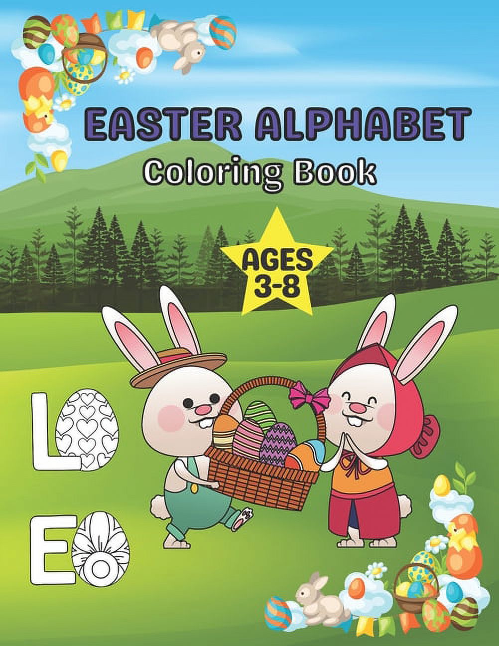 Easter Alphabet Coloring Book Ages 3-8: A Fun Activity Happy Easter ...