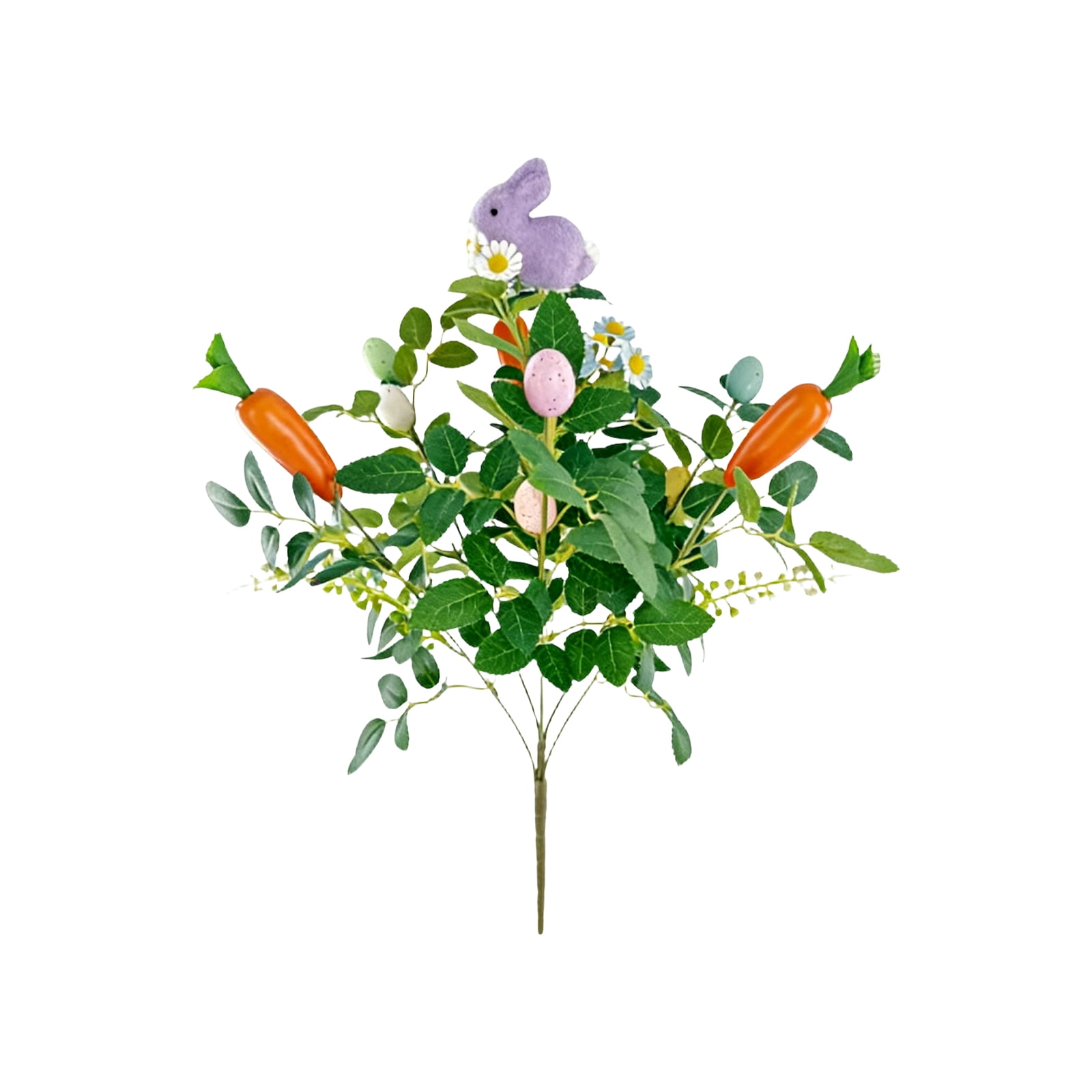Easter Artificial Carrot & Eucalyptus Bush (19.68in) - Spring Floral ...
