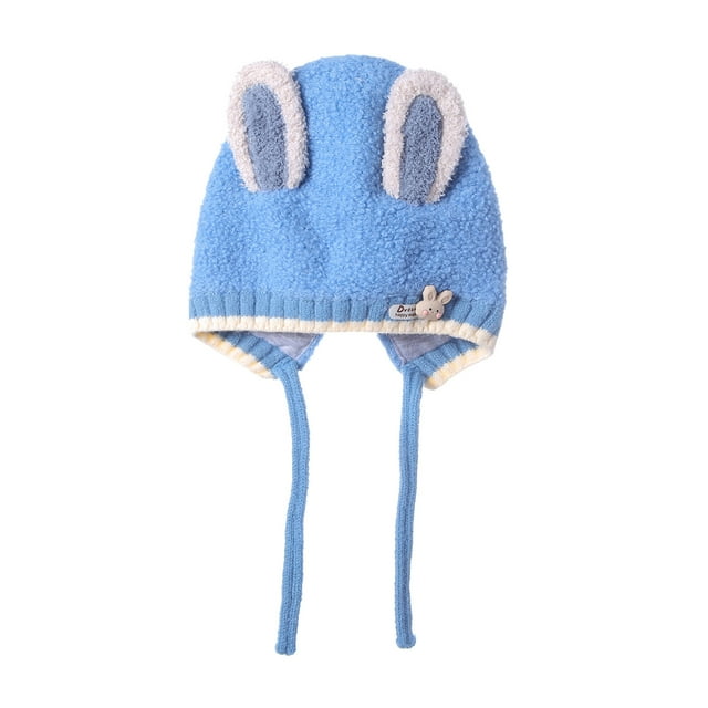 Easter Baby Bunny Ears Hat Infant Fuzzy Pilot Hats Bonnet Hat Earflap ...