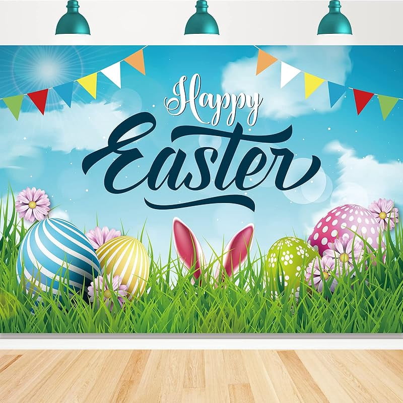Easter Backdrop,7x5FT Happy Easter Background Easter Backdrop Party ...