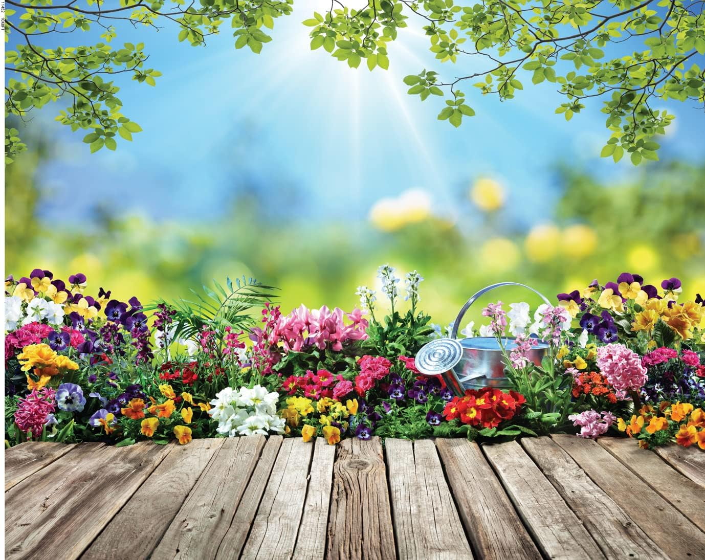 Easter Backdrop Photo rations Background Rabbit Colorful Eggs Fence ...